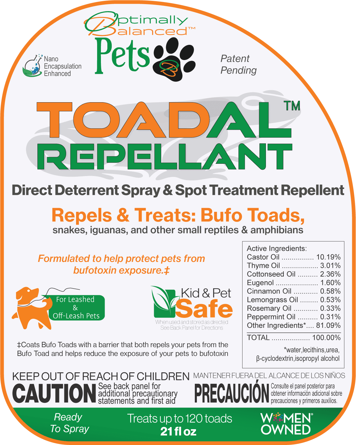 Product Detail - TOADAL Repellant